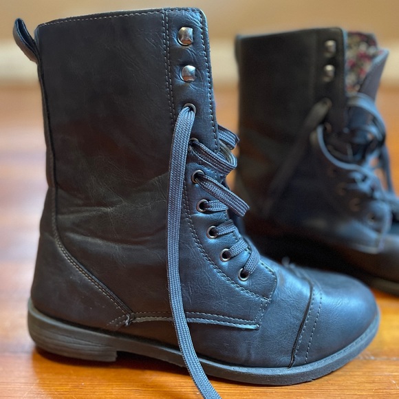 Shoes | Gunmetal Grey Combat Boots | Poshmark